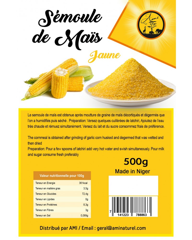 Semoule de mais jaune